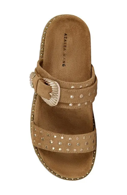 AZALEA WANG Pallas Studded Slide Sandal