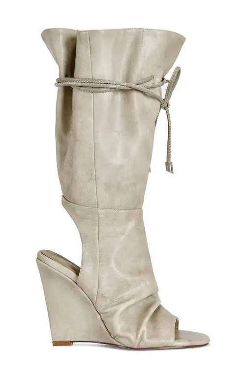 AZALEA WANG Vailen Open Toe Wedge Bootie