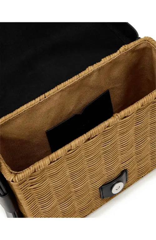 ALLSAINTS Monique Wicker Shoulder Bag - Biscuit/black
