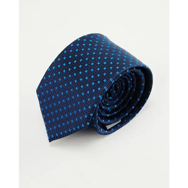 KNOTTERY & CO Diamond Grid Silk Jacquard Tie
