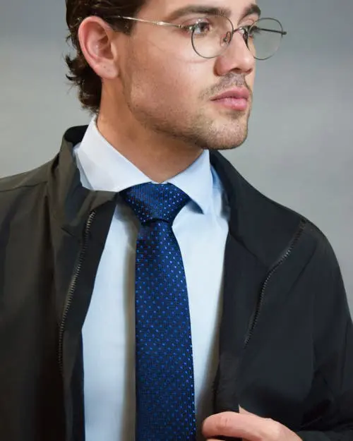 KNOTTERY & CO Diamond Grid Silk Jacquard Tie