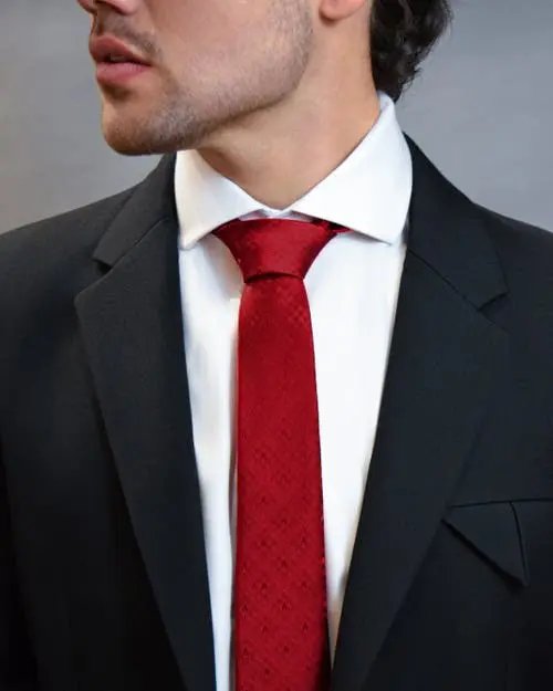 KNOTTERY & CO Houndstooth Mosaic Silk Jacquard Neck Tie