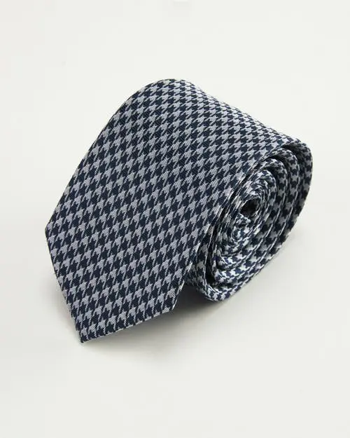 KNOTTERY & CO Houndstooth Heritage Silk Jacquard Neck Tie