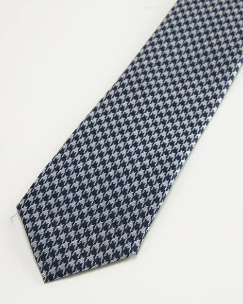 KNOTTERY & CO Houndstooth Heritage Silk Jacquard Neck Tie