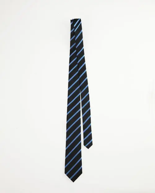KNOTTERY & CO Skyline Striped Silk Jacquard Neck Tie
