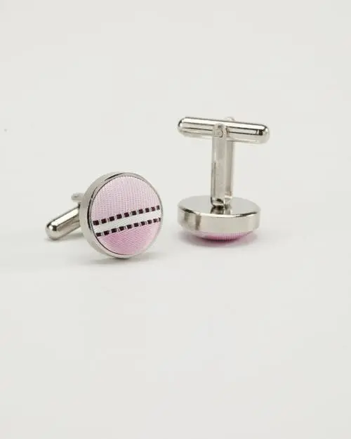 KNOTTERY & CO Soft Striped Silk Cufflinks