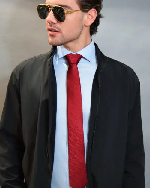 KNOTTERY & CO Bark Weave Silk Jacquard Neck Tie