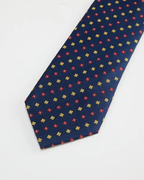 KNOTTERY & CO Diamond Blossom Silk Jacquard Neck Tie