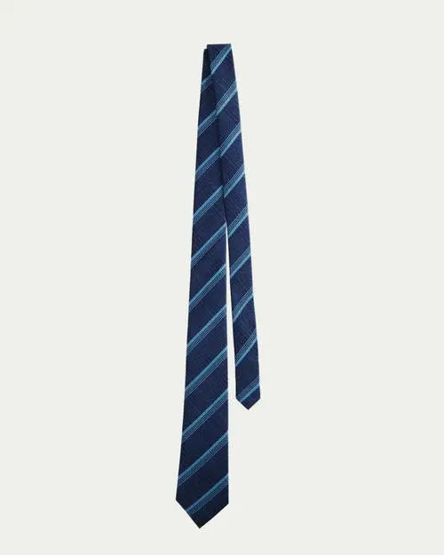 KNOTTERY & CO Triple-striped Silk Jacquard Tie