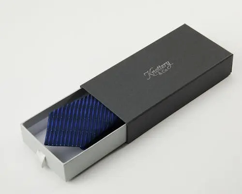 KNOTTERY & CO Ripple Lines Silk Jacquard Tie