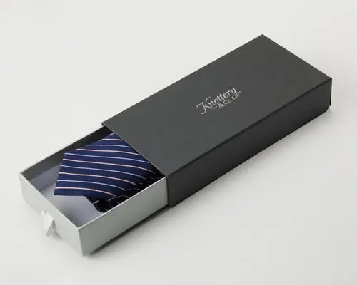 KNOTTERY & CO Striped Silk Jacquard Neck Tie