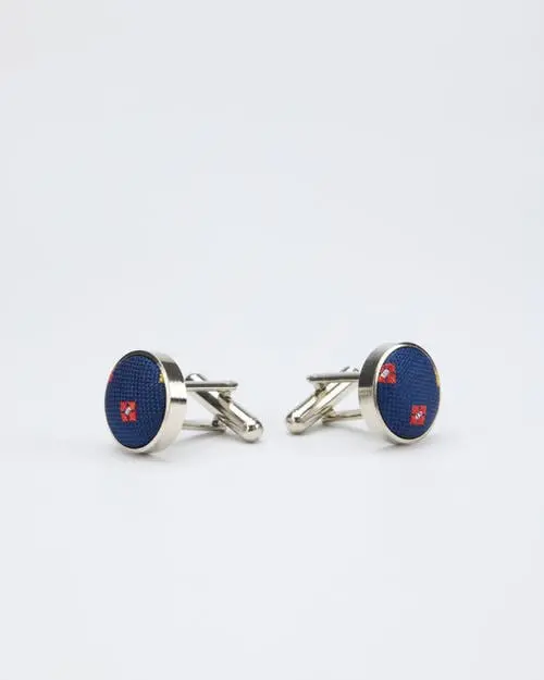 KNOTTERY & CO Diamond Blossom Silk Cufflinks