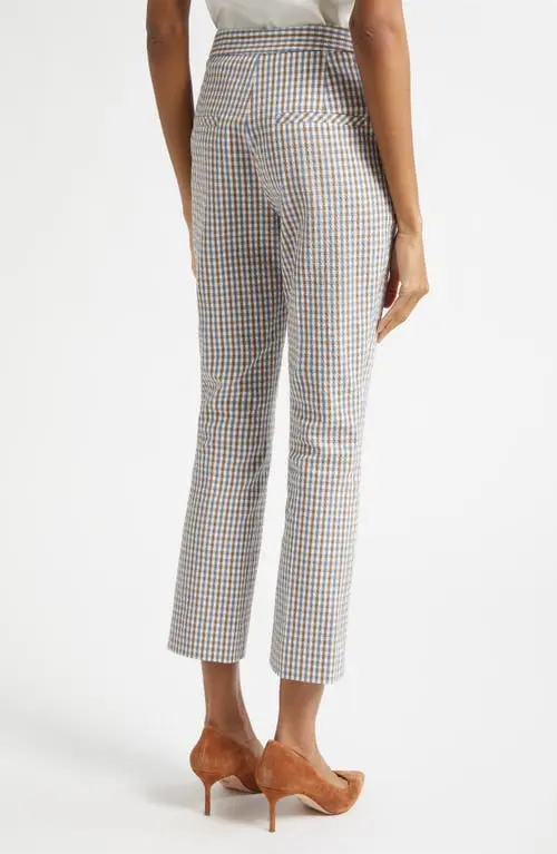 Veronica Beard Arte Check Print Pants - Acorn Multi