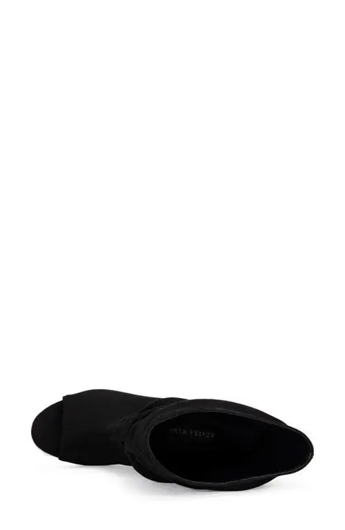 AZALEA WANG Marin Peep Toe Bootie - Black