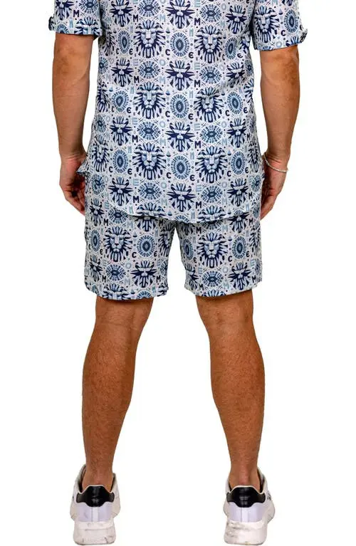 MACEOO Marthyr Drawstring Shorts - Blue