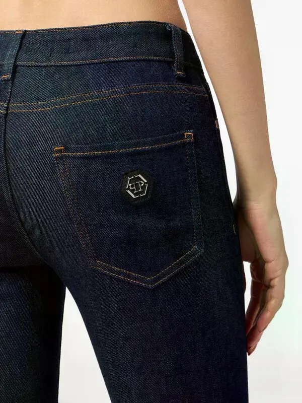 Philipp Plein Buttoned Jeans With Belt Loops - Blue