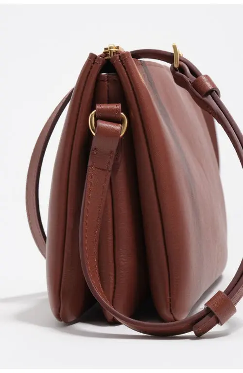 Bimba Y Lola Mini Leather Clutch Bag - Nut