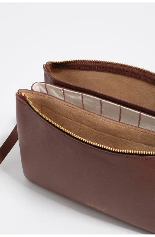 Bimba Y Lola Mini Leather Clutch Bag - Nut