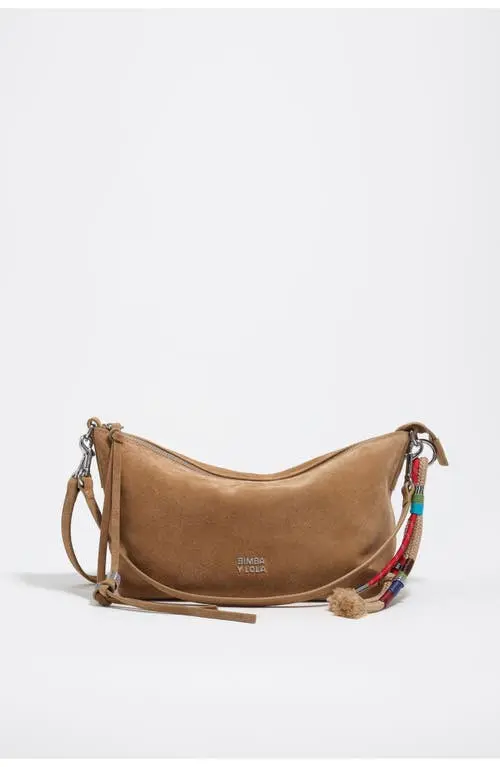 Bimba Y Lola Medium Leather Trapecio Bag - Natural