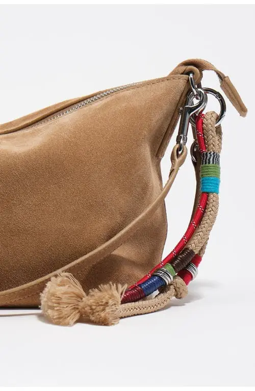 Bimba Y Lola Suede Trapezoid Bag