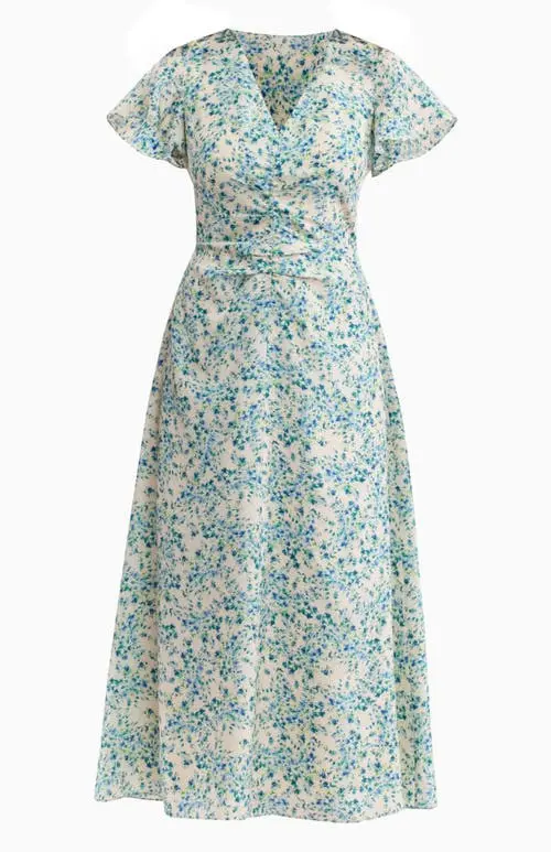 Rebecca Taylor Bellamy Silk Tea-length Dress