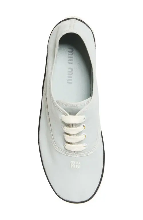 Miu Miu Low-top Canvas Sneakers - Blue