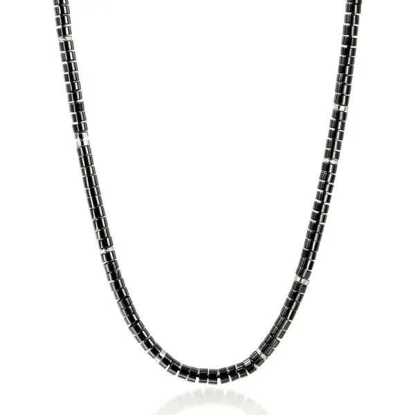John Hardy Heishi Beaded Necklace - Silver