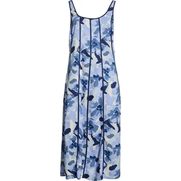 Halogen Floral Print Pipe Maxi Dress - Moonlight Blue