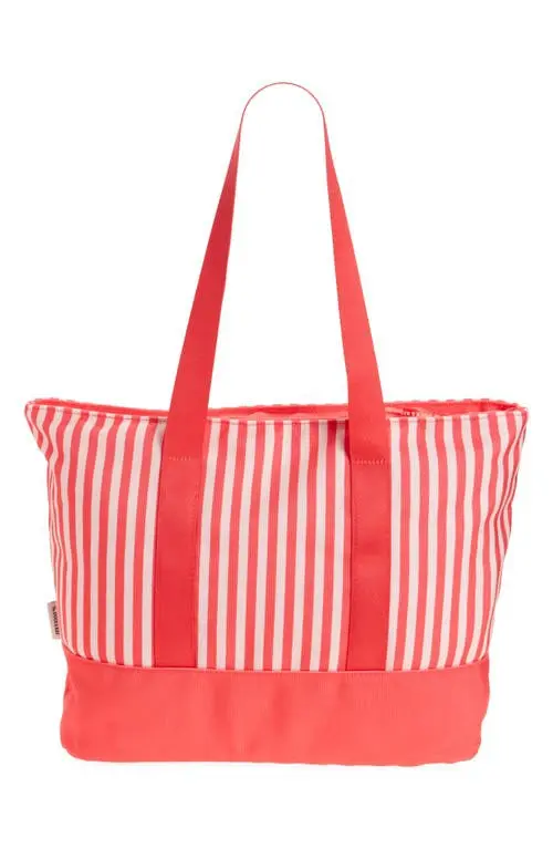 DOCK AND BAY Stripe Canvas Beach Tote - Raspberry Road