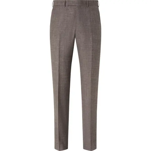 Zegna Flat Front Wool Trousers