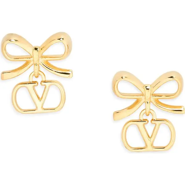 Valentino Garavani Vlogo Signature Drop Earrings - Gold