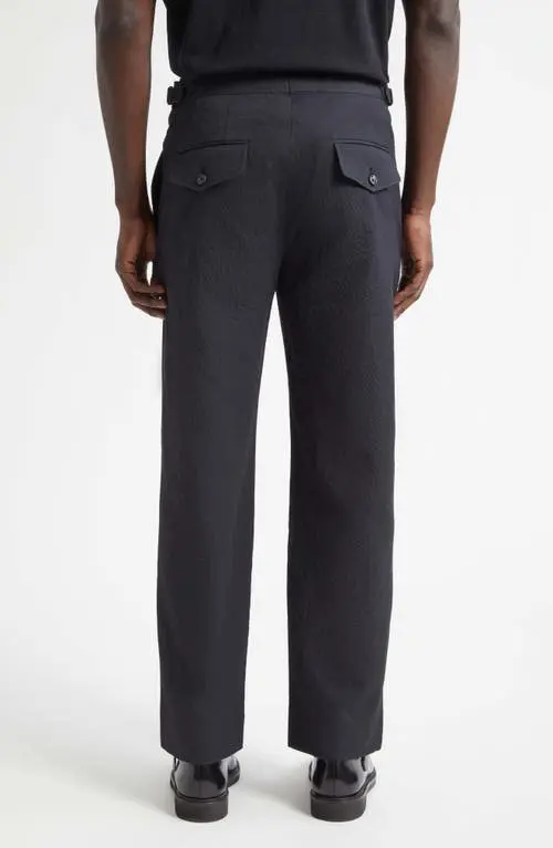 BODE Side Buckle Seersucker Trousers