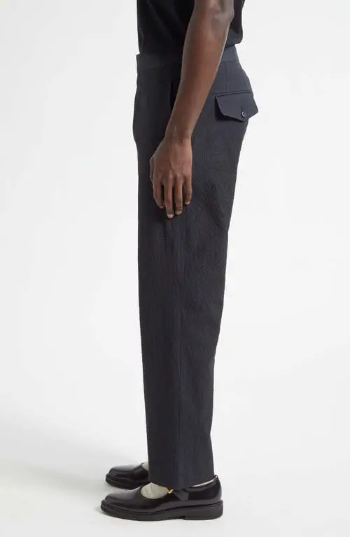BODE Side Buckle Seersucker Trousers
