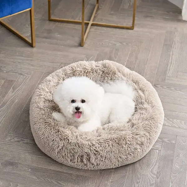 Juicy Couture Devon Faux Fur Pet Bed - Beige