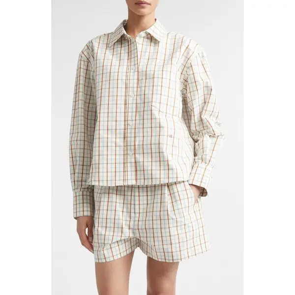 Victoria Beckham Ellys Check Cotton Poplin Shirt