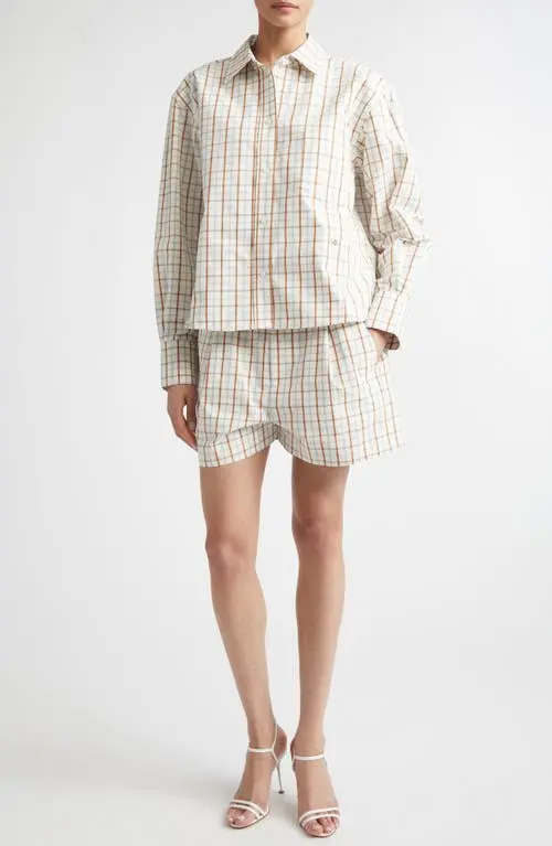 Victoria Beckham Ellys Check Cotton Poplin Shirt