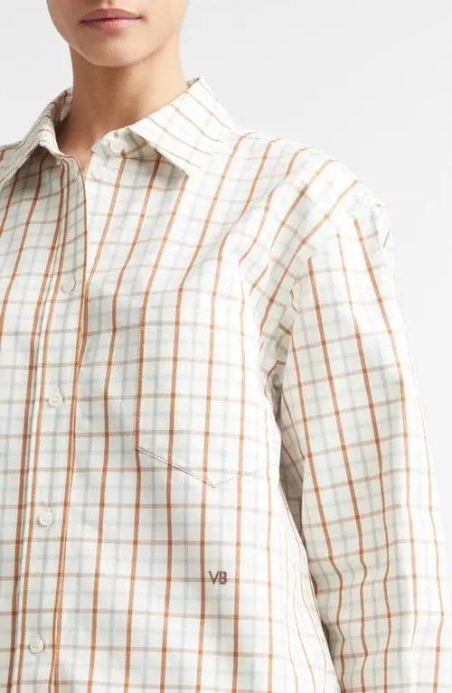 Victoria Beckham Ellys Check Cotton Poplin Shirt