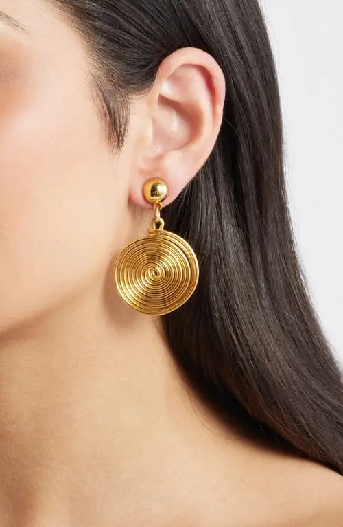 KENNETH JAY LANE Swirl Drop Earrings