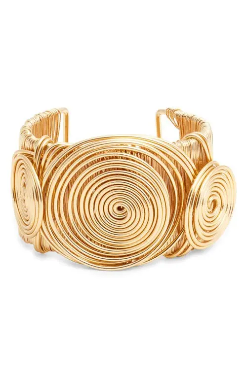 KENNETH JAY LANE Swirl Cuff Bracelet - Gold