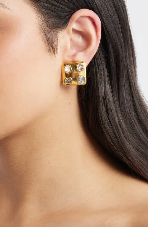 KENNETH JAY LANE Pavé Stud Earrings