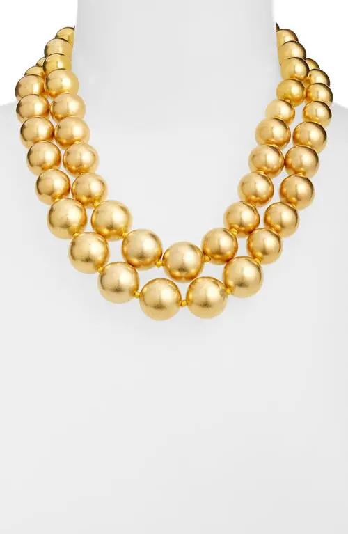 KENNETH JAY LANE Double Row Ball Necklace - Gold