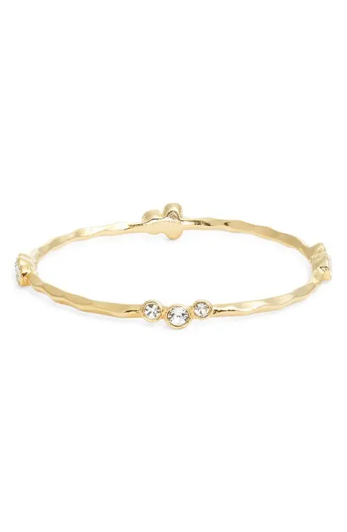KENNETH JAY LANE Rhinestone Dot Bangle - Gold