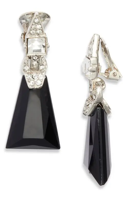 KENNETH JAY LANE Deco Drop Earrings - Jet