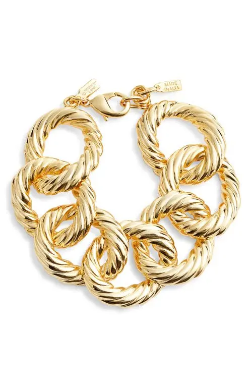 KENNETH JAY LANE Twist Link Bracelet - Gold