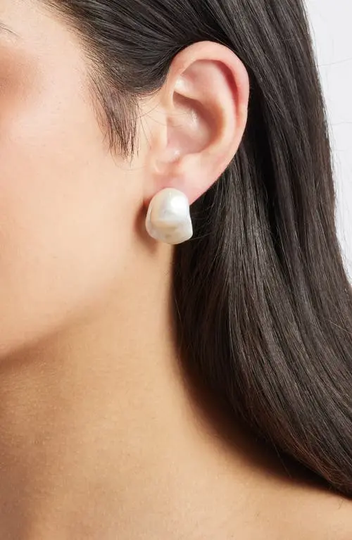 KENNETH JAY LANE Faux Pearl Stud Earrings