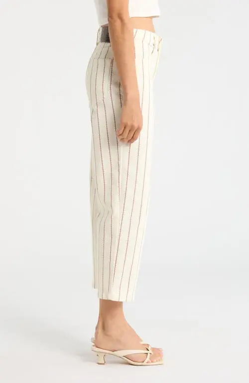 CITY BLUES Stripe Straight Leg Jeans