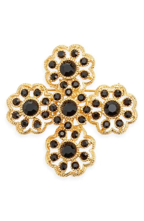 KENNETH JAY LANE Flower Cluster Brooch - Gold