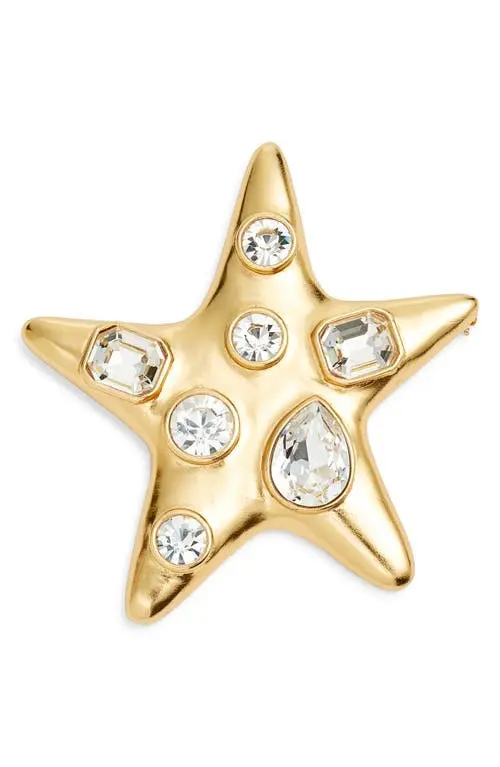 KENNETH JAY LANE Jackie Star Pin - Gold/crystal