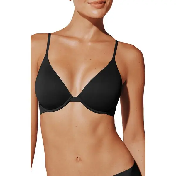 THIRDLOVE Zero Edge Plunge Underwire Bra - Black