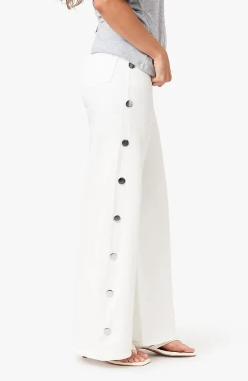 Habitual Gemma Studded Wide Leg Jeans - White